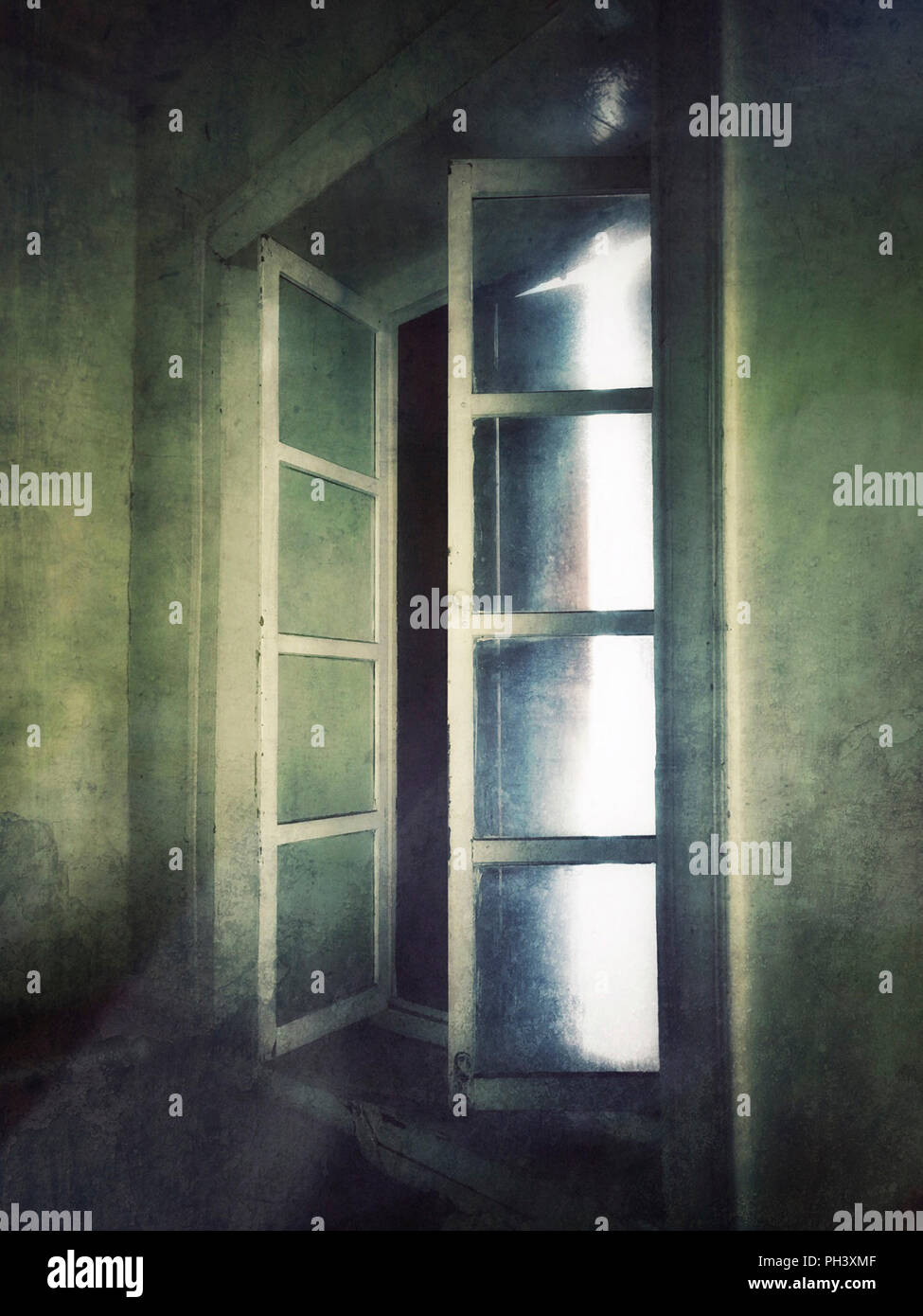 Creepy window hi-res stock photography and images - Alamy