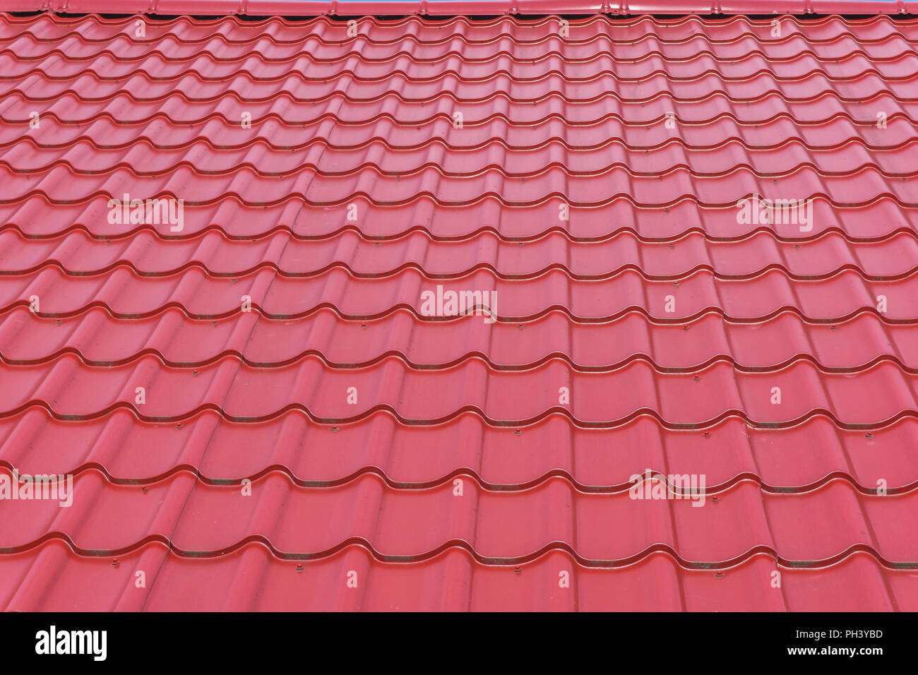 modern bright deep red glossy rooftop tiling texture background Stock ...