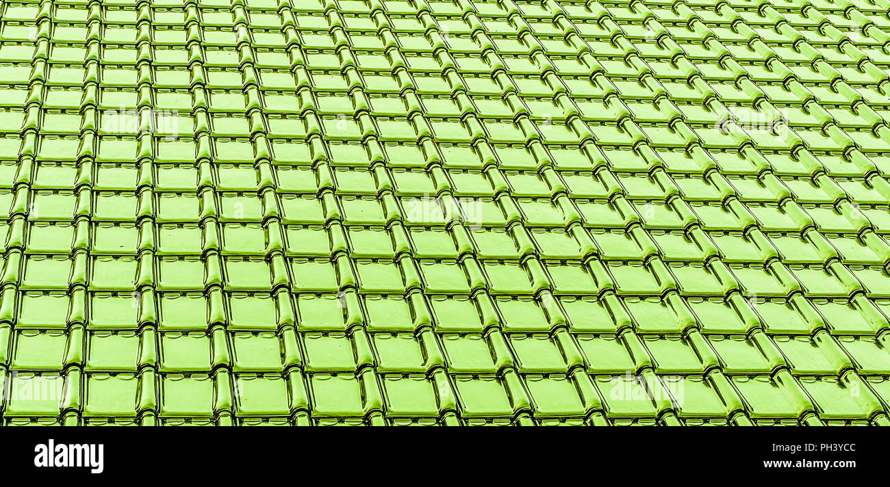 modern lime green glossy rooftop tiling texture background Stock Photo ...