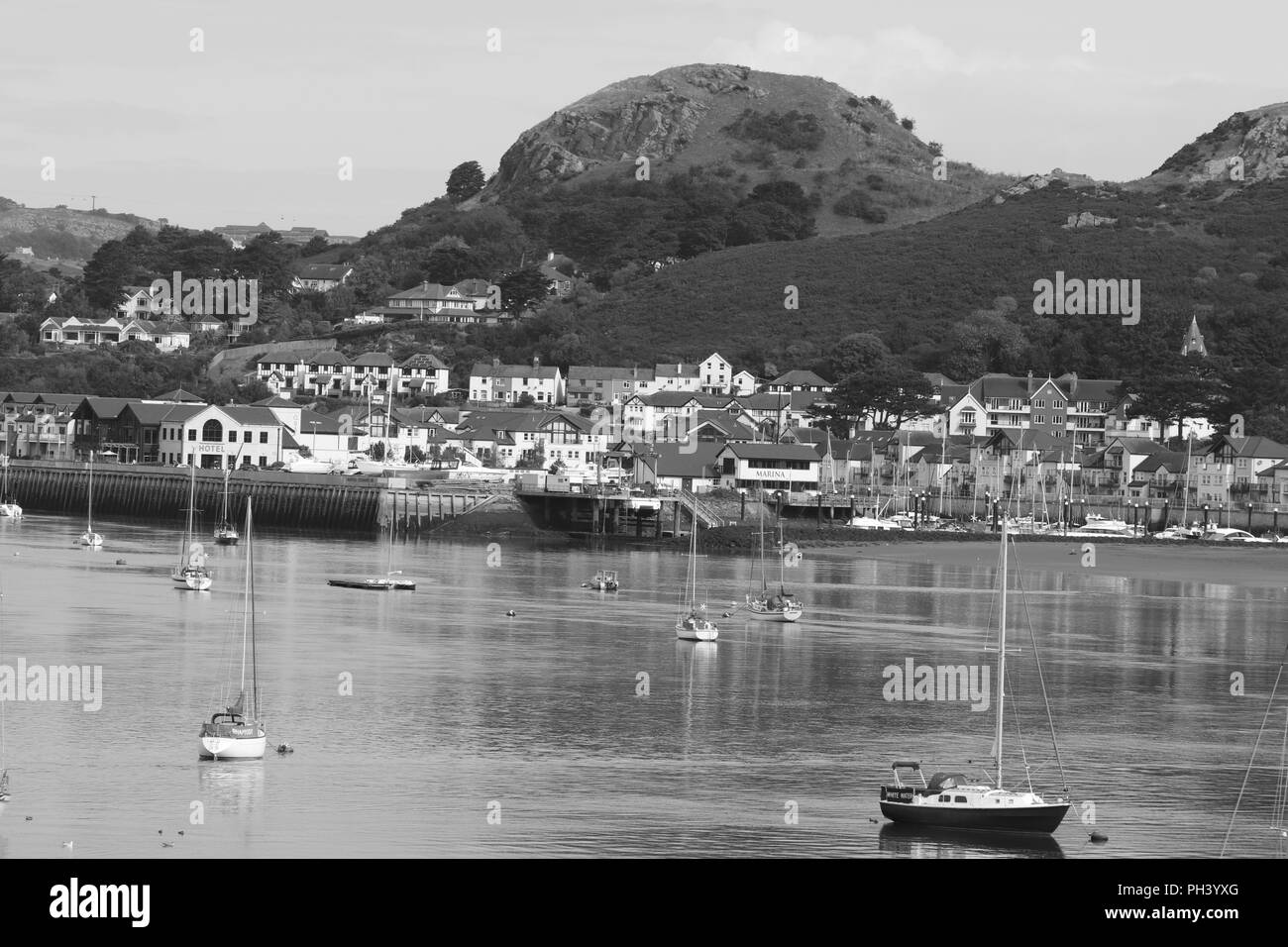 Conwy quay house Black and White Stock Photos & Images - Alamy