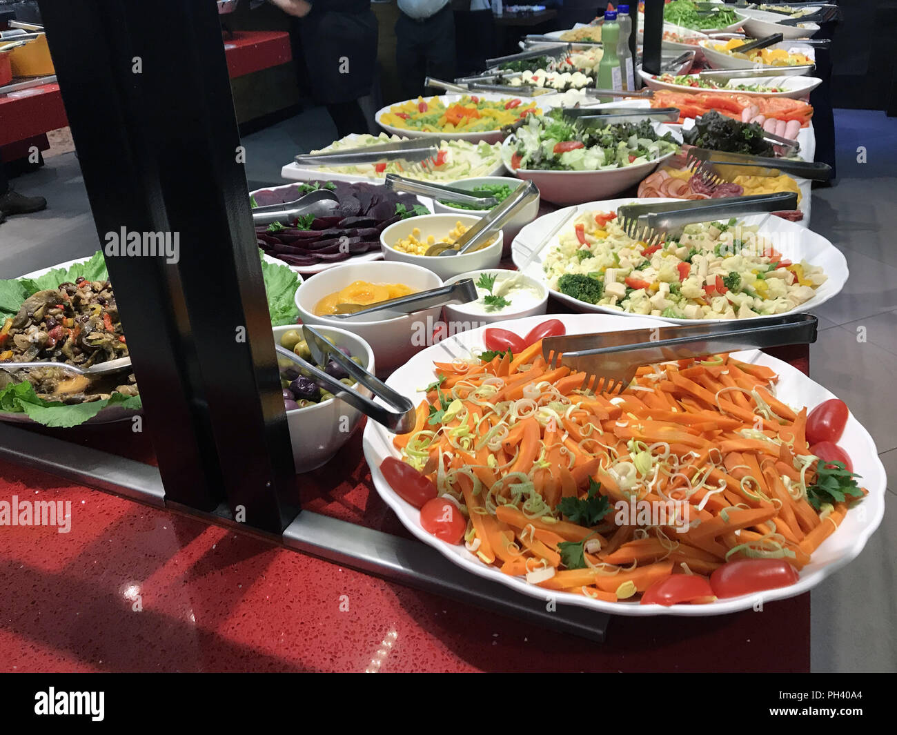 Salad self service restaurant Stock Photo - Alamy