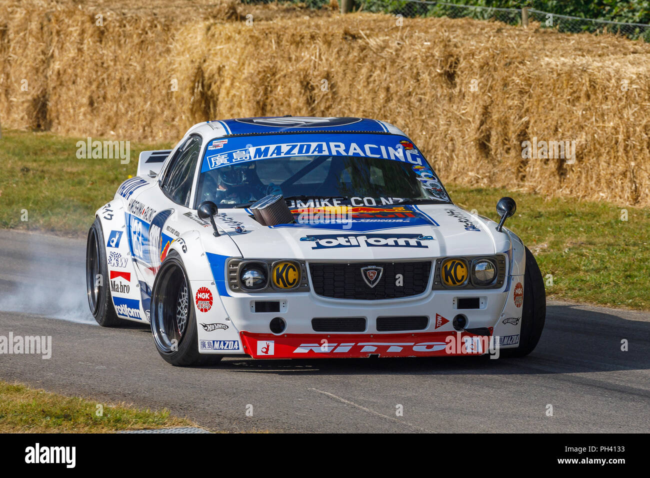 1996 Mazda RX-7 "Madbul" drift car with driver Mike Whiddett at the ...