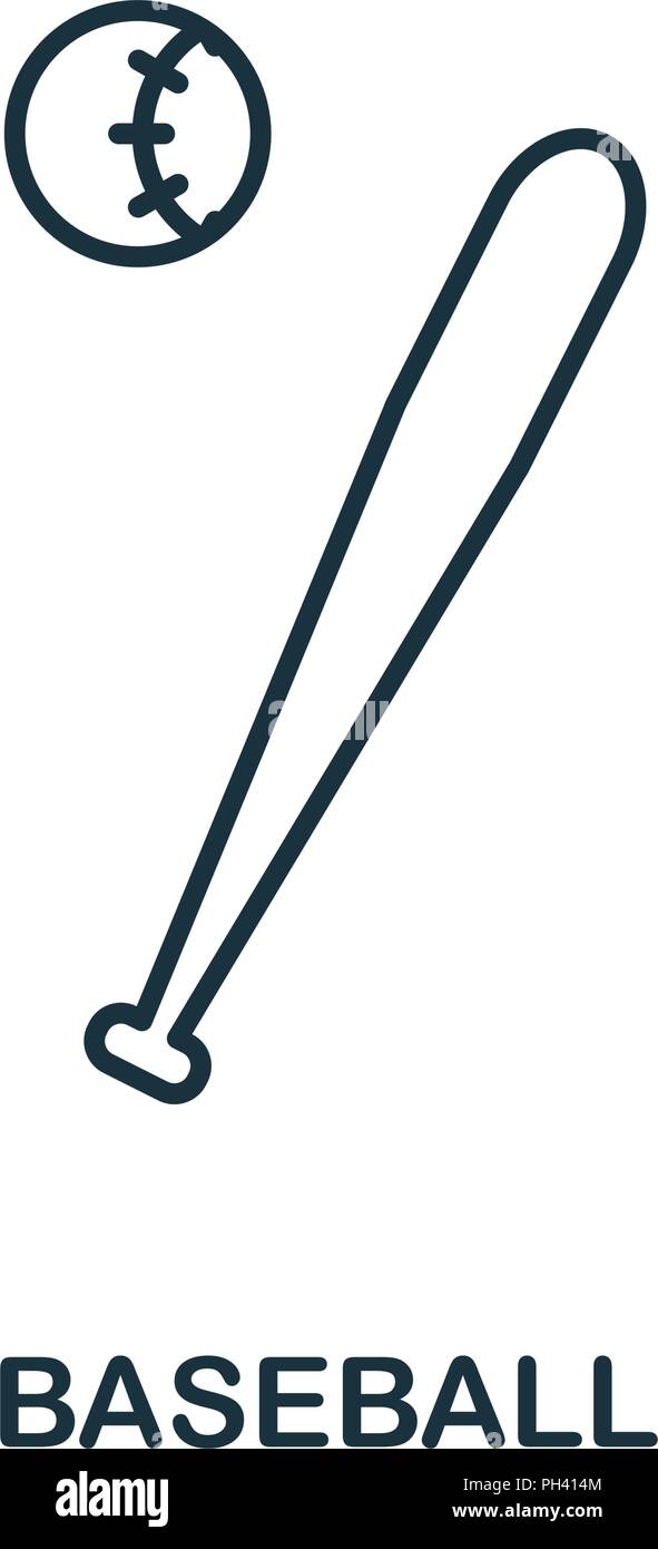 Baseball outline icon. Simple element illustration. Baseball icon in ...