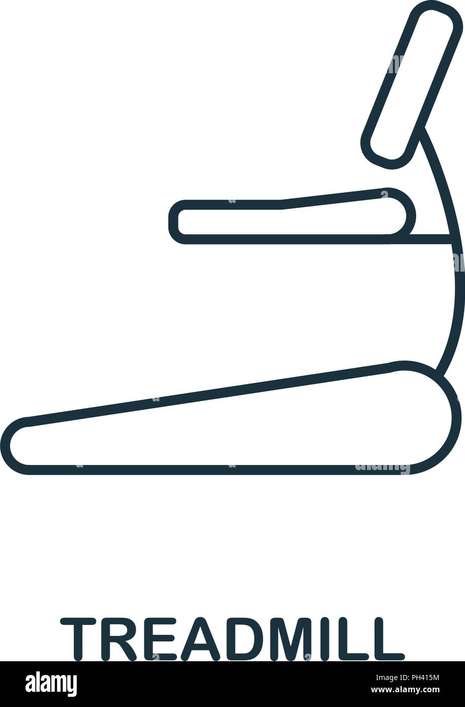 Treadmill outline icon. Simple element illustration. Treadmill icon in ...