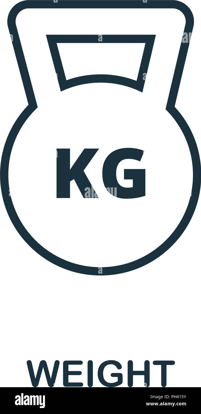 Weight outline icon. Simple element illustration. Weight icon in ...