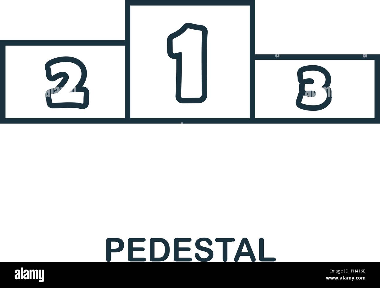 Pedestal outline icon. Simple element illustration. Pedestal icon in ...