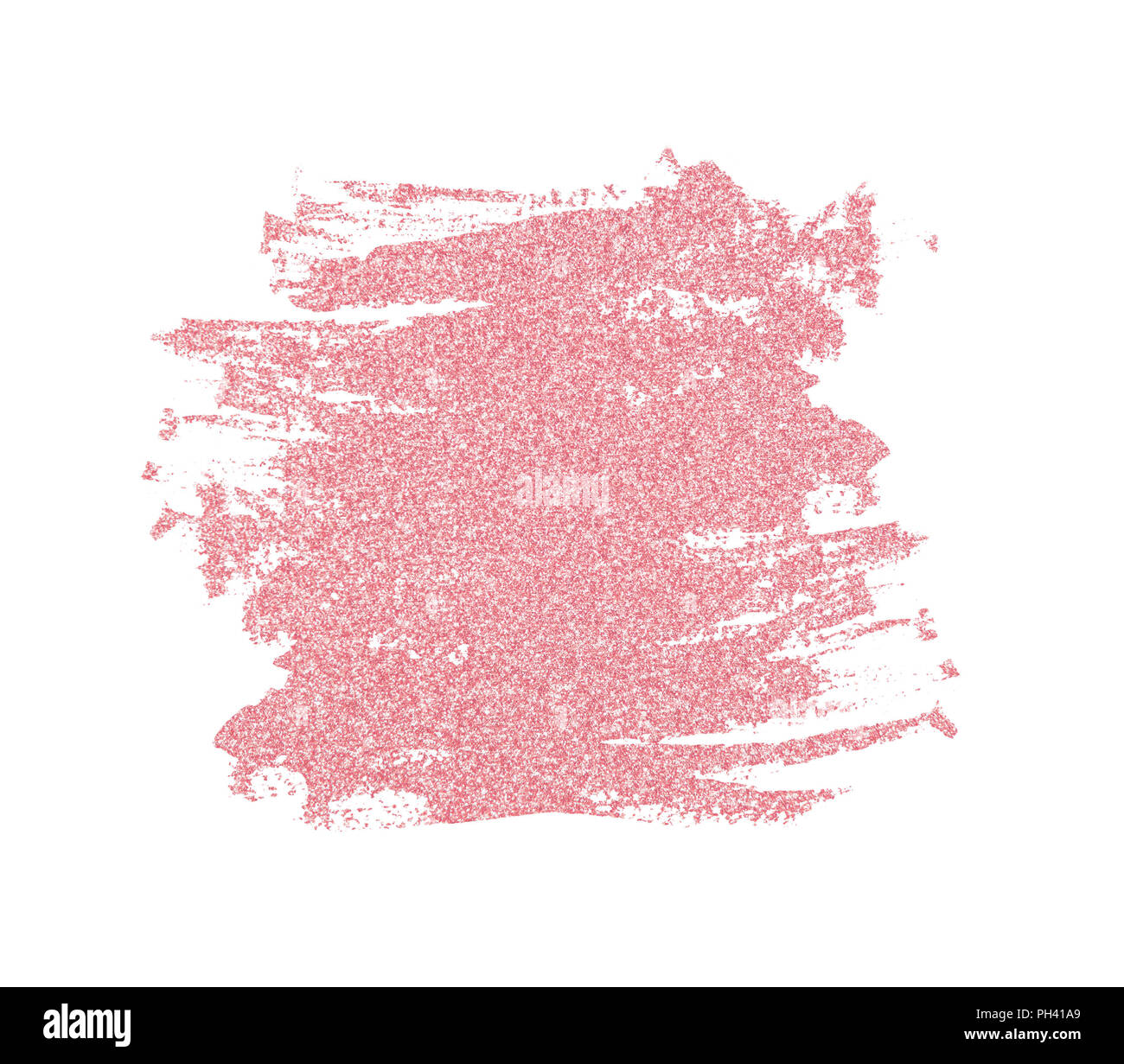 Pink glitter brushstroke isolated on white background Stock Photo - Alamy