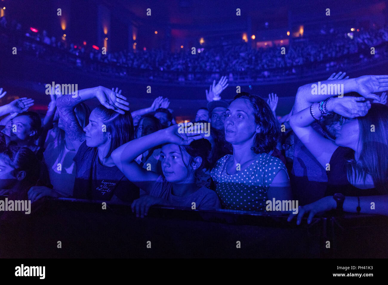 Music festival fans cheering hi-res stock photography and images - Alamy