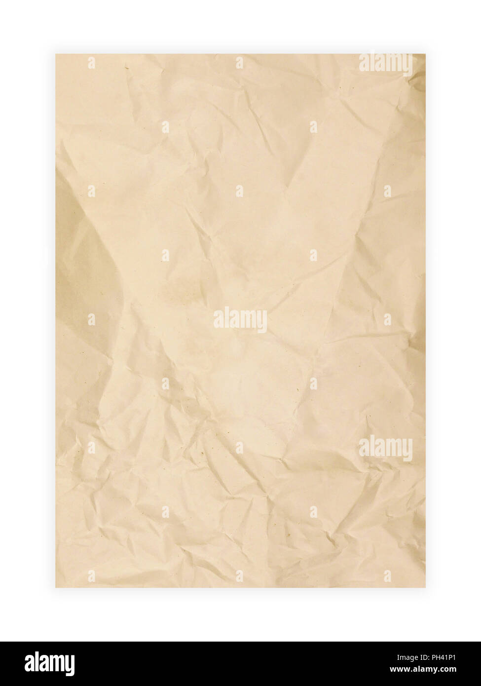 rough beige paper Isolated on white background .grunge background ...