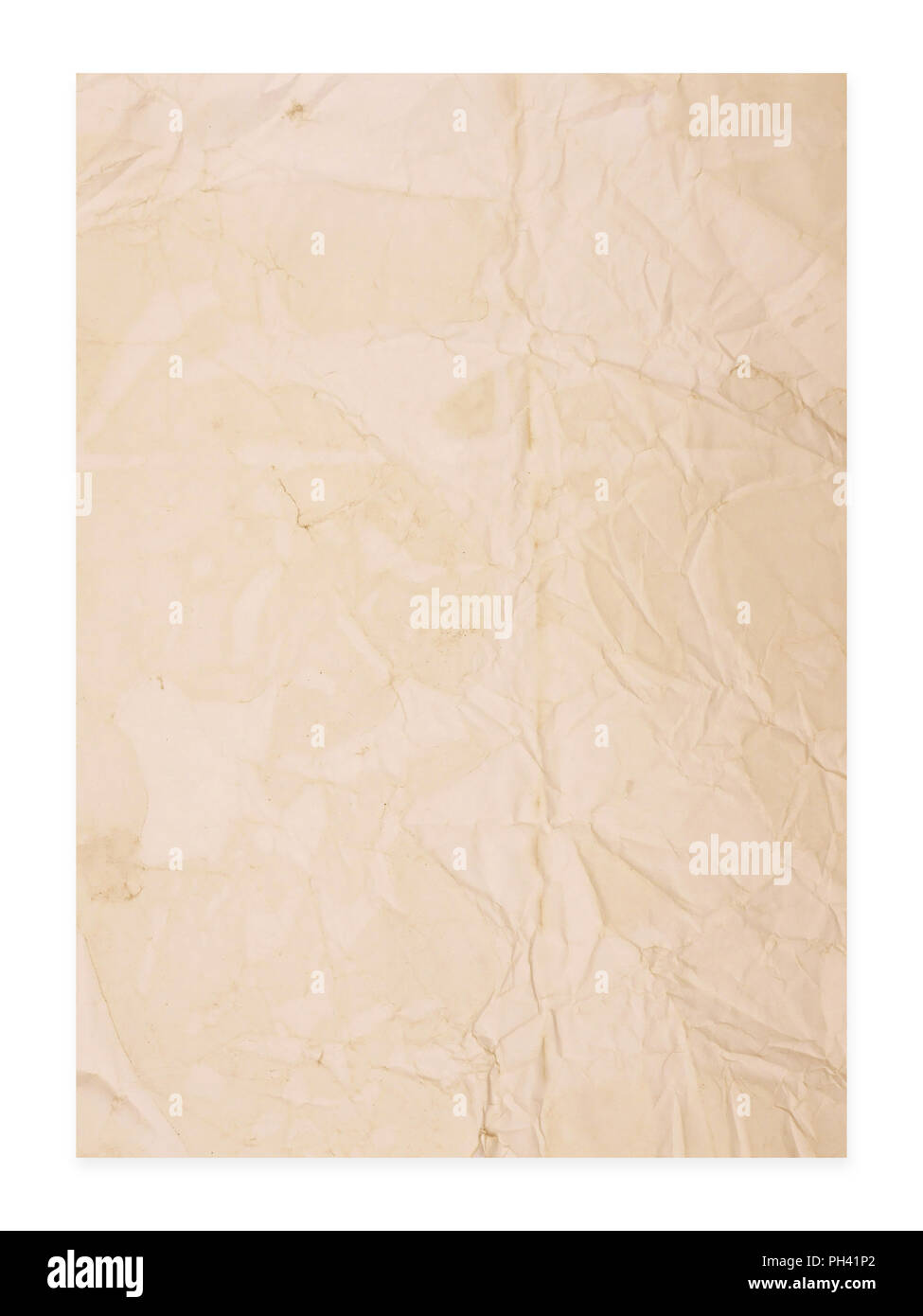 rough beige paper Isolated on white background .grunge background ...