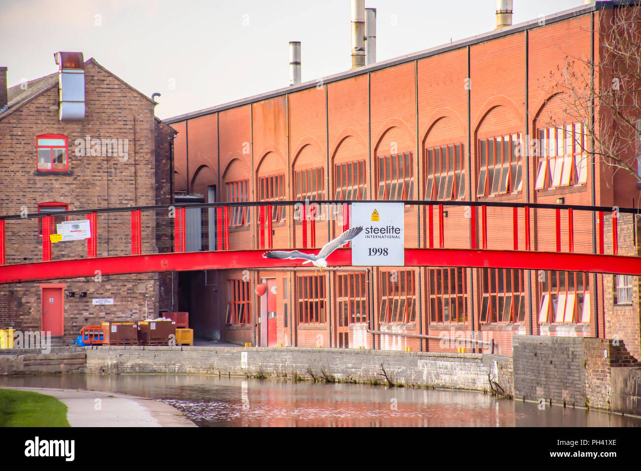 Stoke on Trent,Staffordshire/UK-04.14.2018:Modern industrial building ...