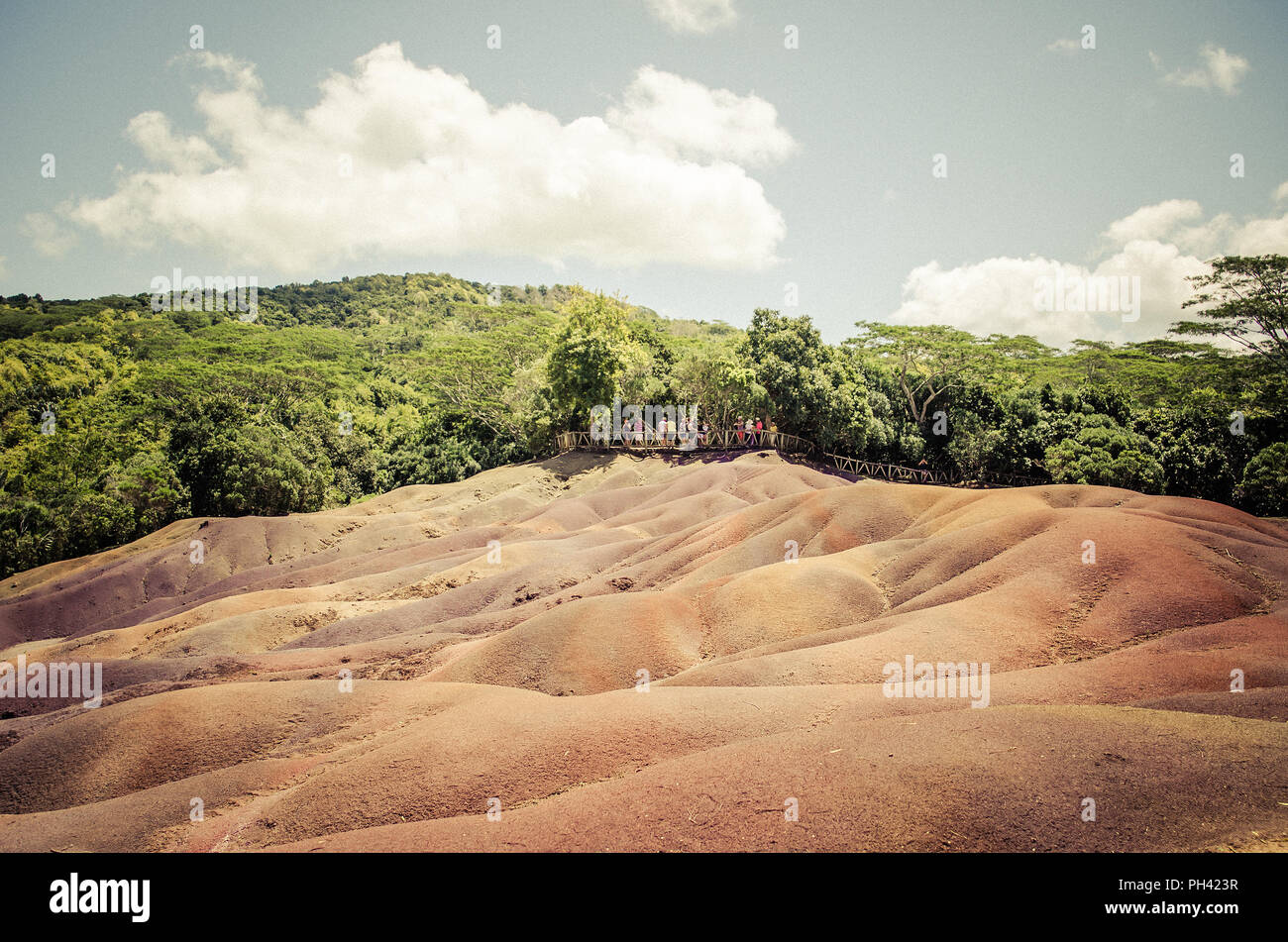 Mauritius Seven coloured Earth Stock Photo - Alamy