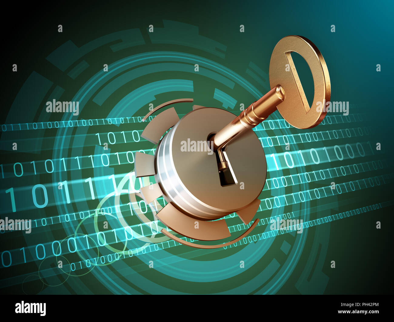 Accessing some data in digital format. 3D illustration Stock Photo - Alamy