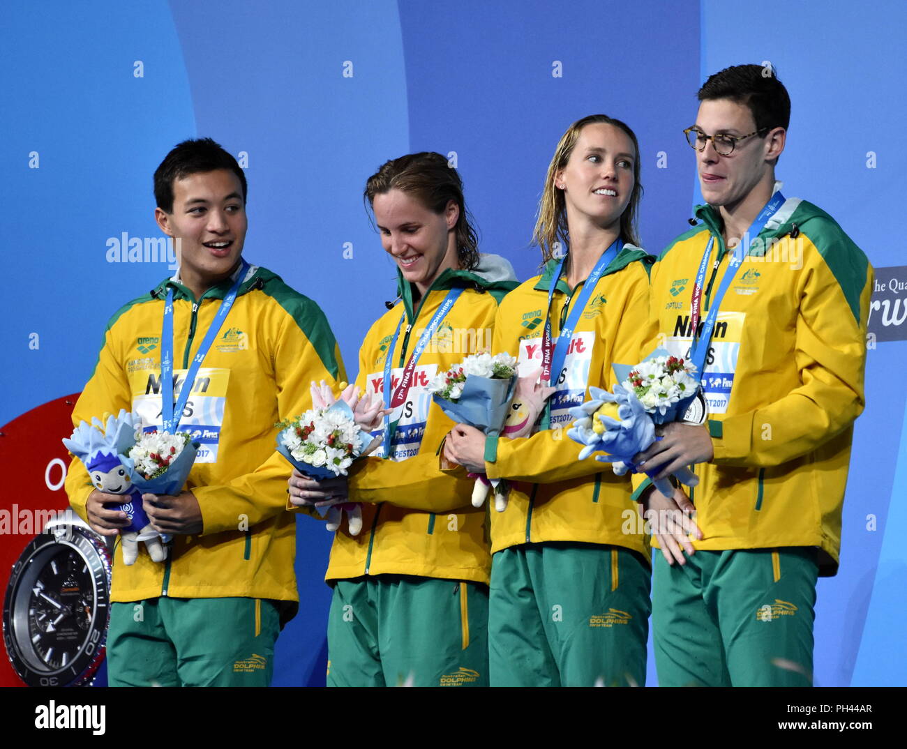 Budapest, Hungary - Jul 26, 2017. Team Australia (LARKIN Mitchell, CAVE ...