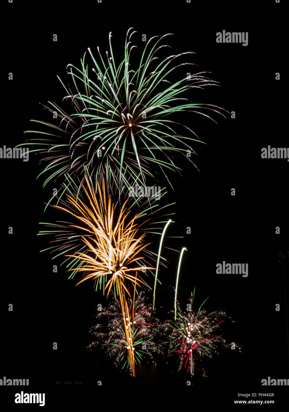 Firework looking like palm trees Stock Photo - Alamy