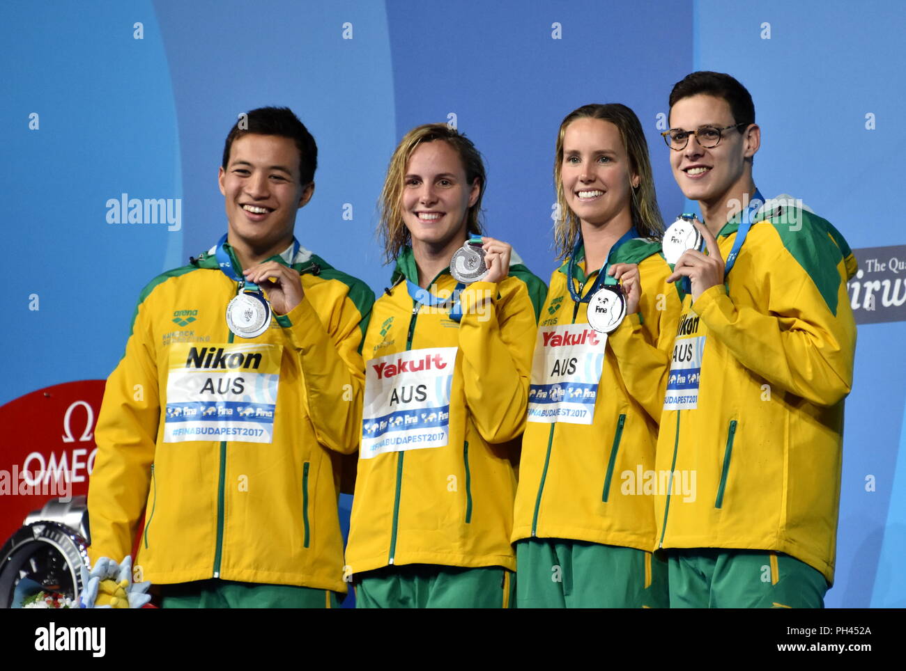 Budapest, Hungary - Jul 26, 2017. Team Australia (LARKIN Mitchell, CAVE ...
