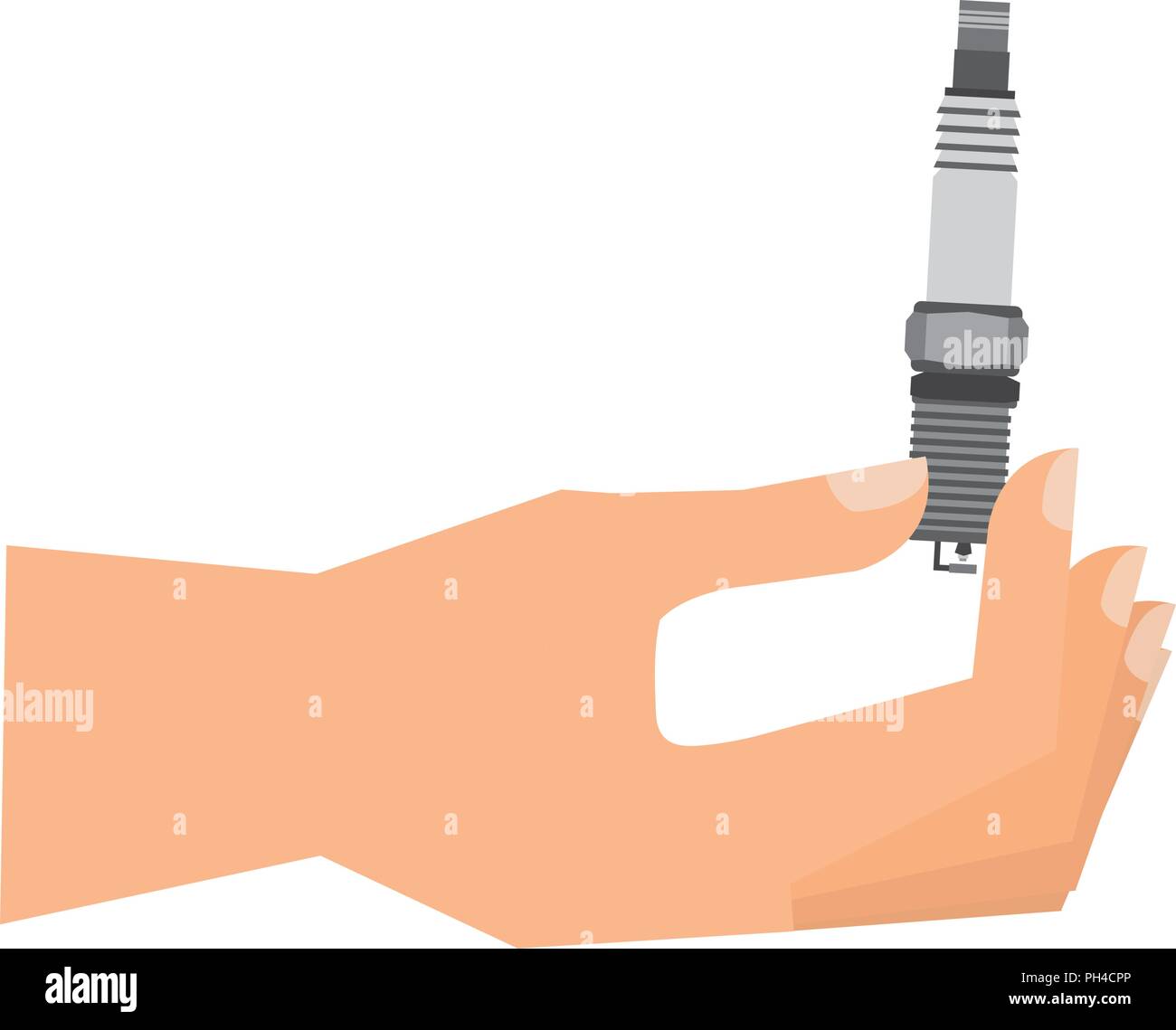 Mechanic holding part Stock Vector Images - Alamy