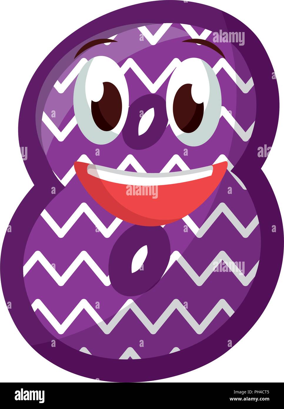 Cartoon illustration number eight smiling Stock Vector Images - Alamy