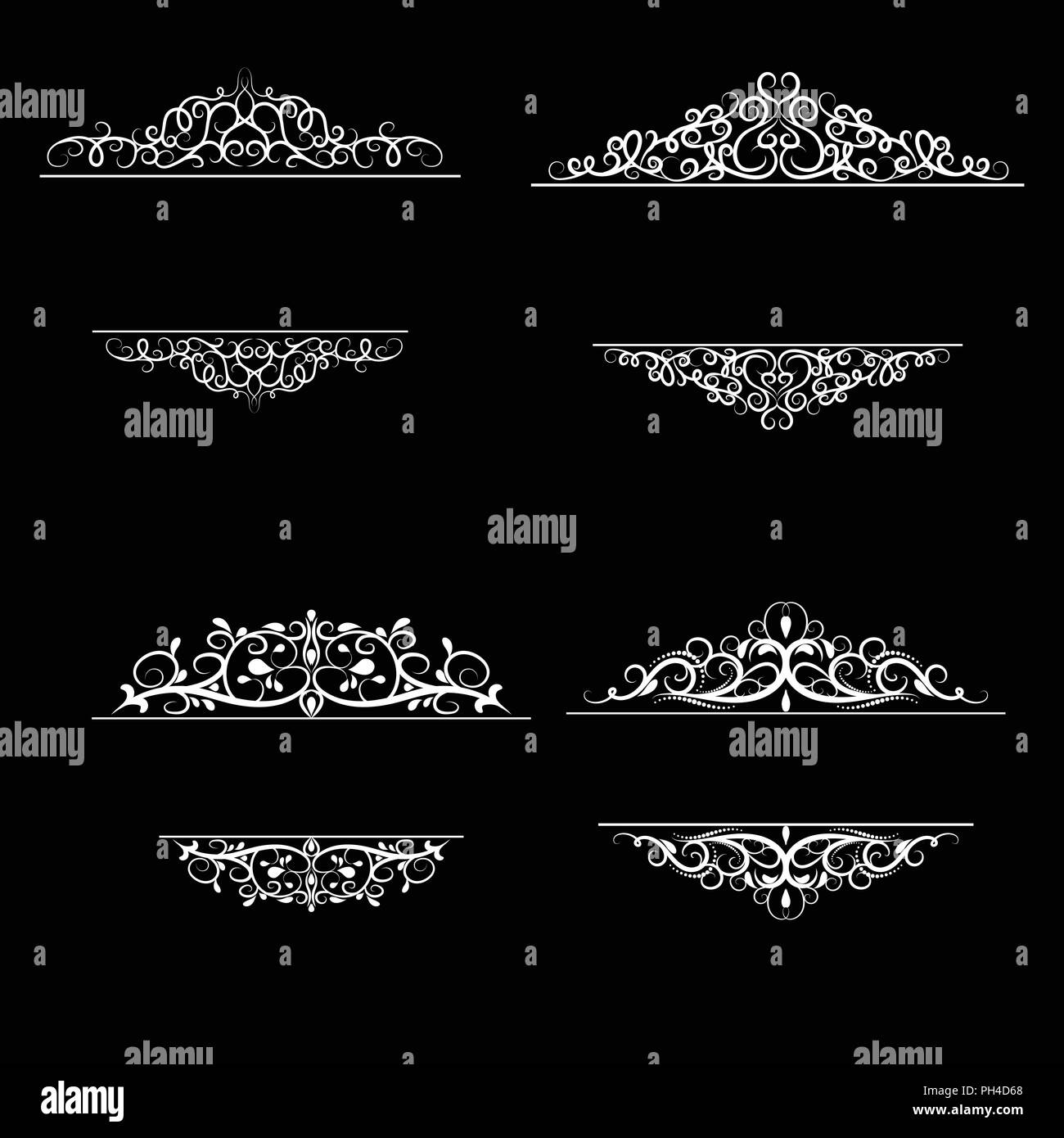 Vintage vector swirl frame set Stock Vector Image & Art - Alamy