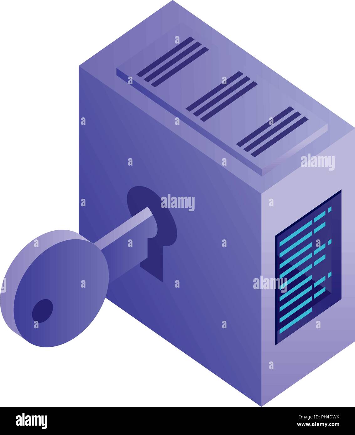 tower server with key security Stock Vector Image & Art - Alamy