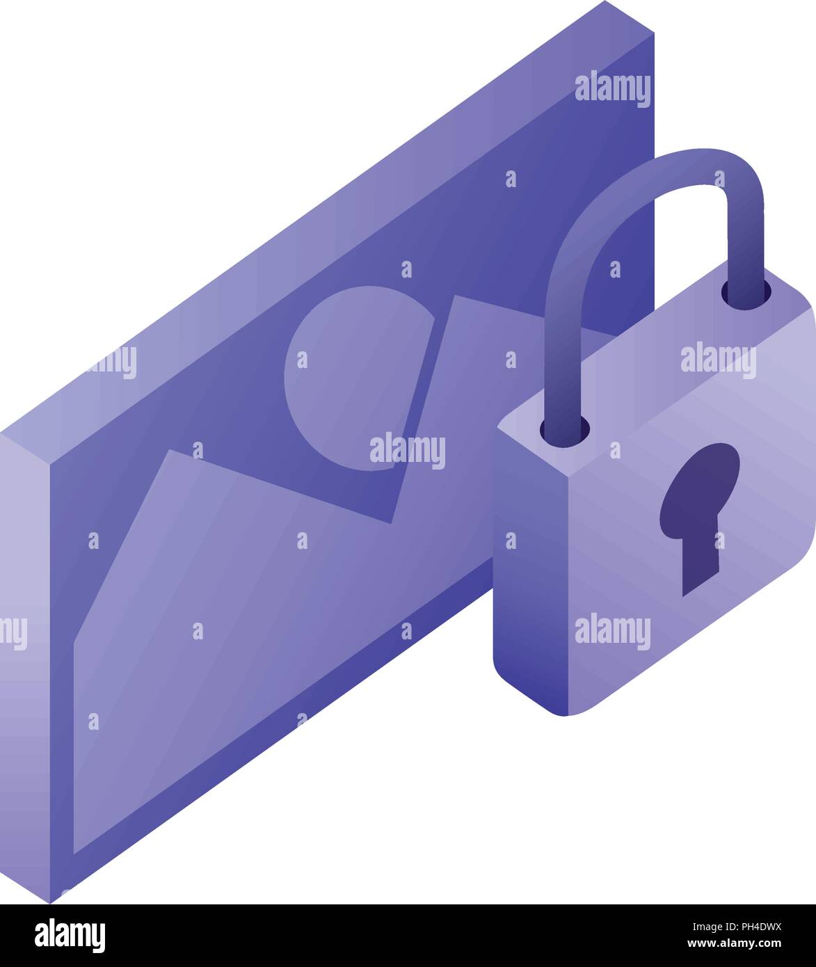 data security padlock with picture Stock Vector Image & Art - Alamy