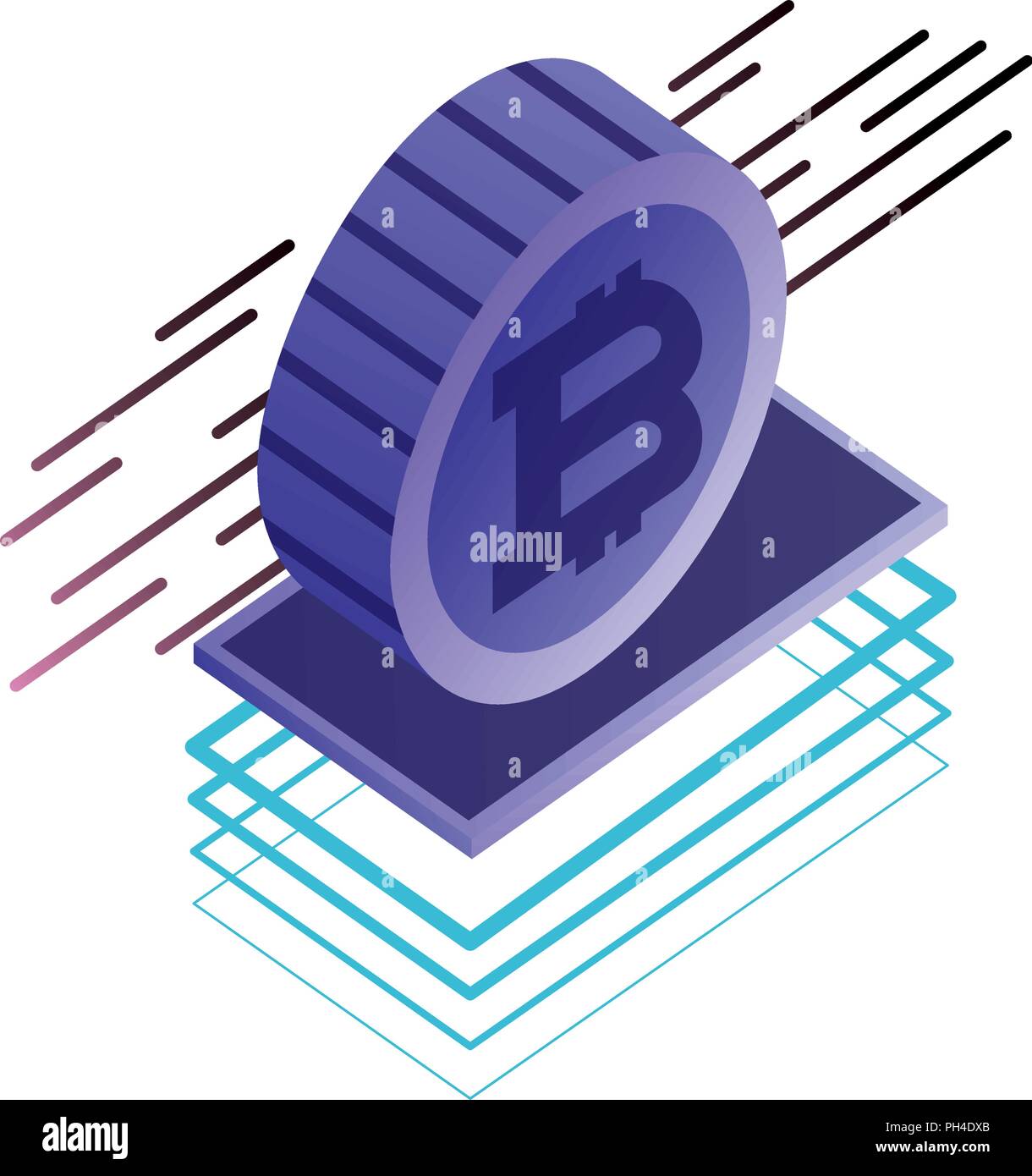 bitcoin virtual isometric icon Stock Vector Image & Art - Alamy