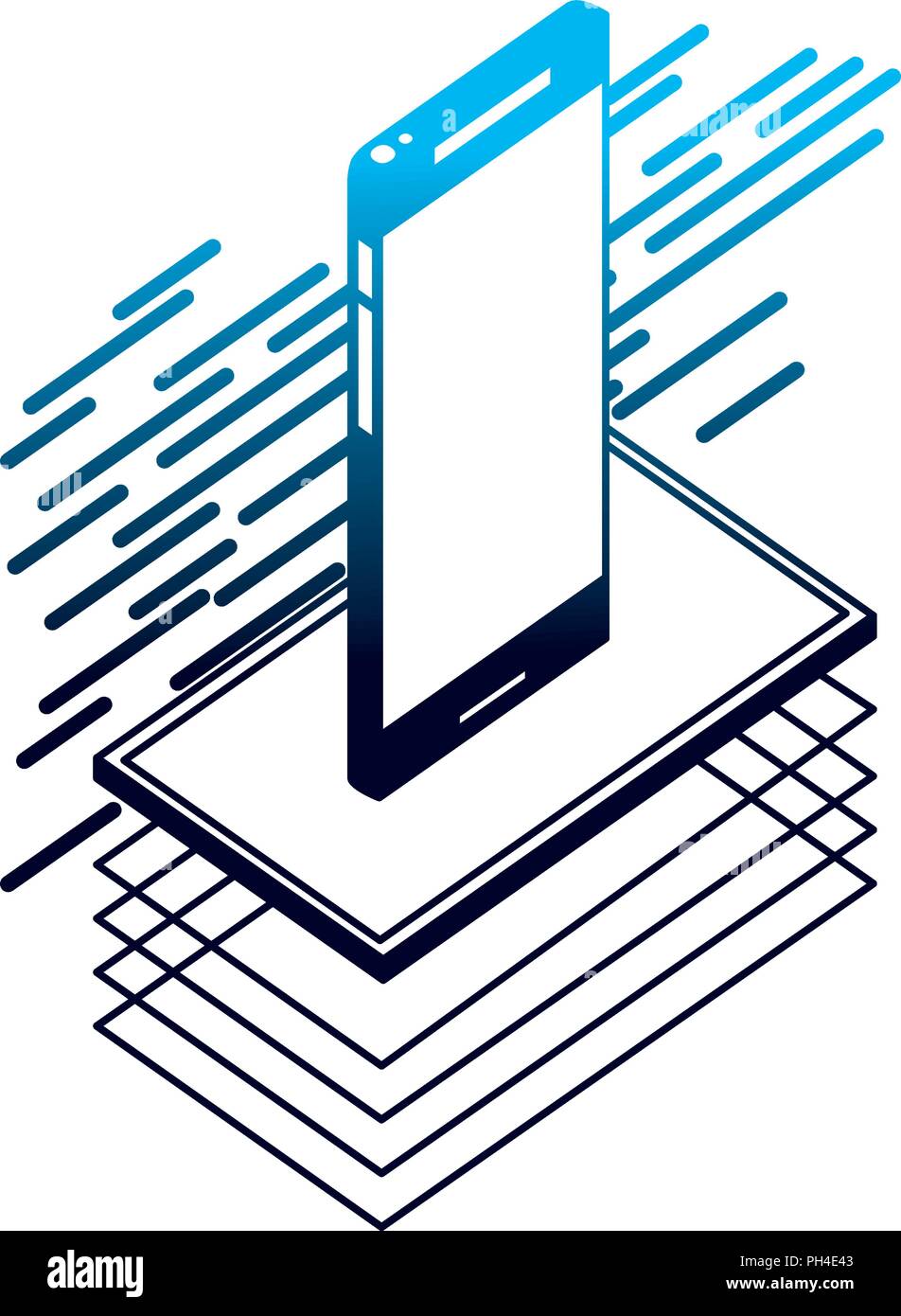 smartphone isometric device digital technology Stock Vector Image & Art ...