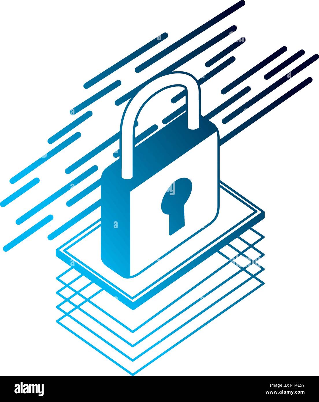 padlock isometric security protection icon Stock Vector Image & Art - Alamy