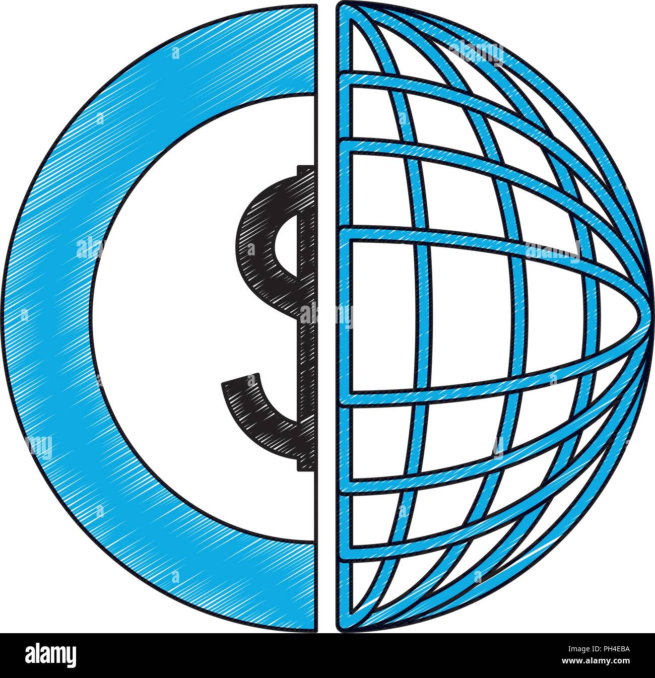 Half coin Stock Vector Images - Alamy