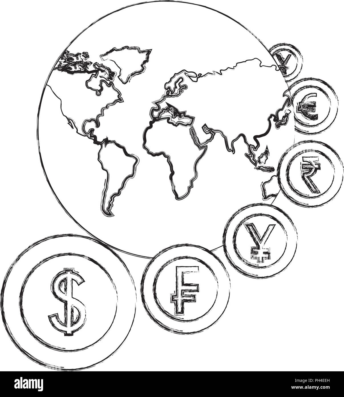 Pound coin map Black and White Stock Photos & Images - Alamy