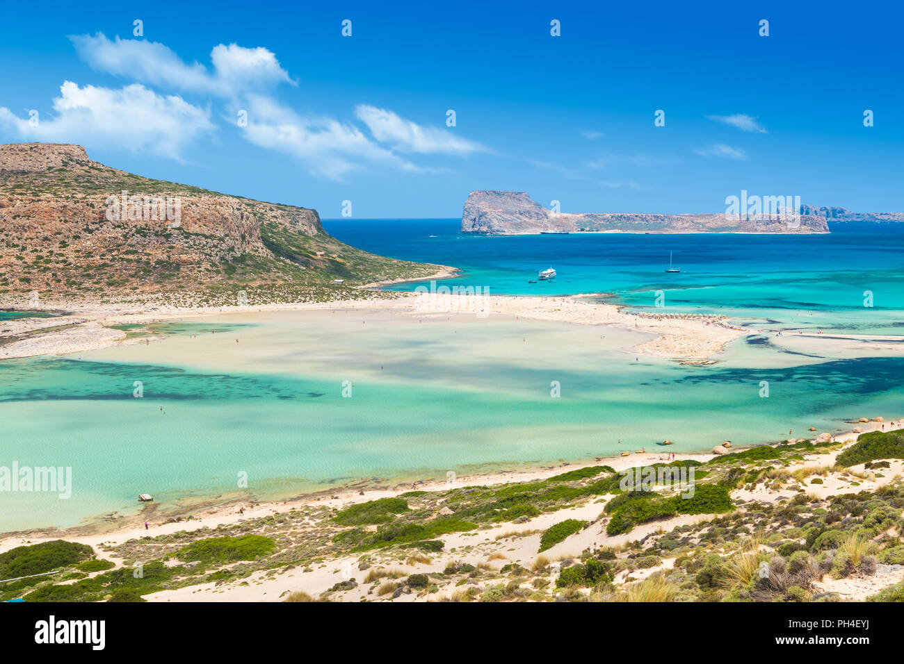 Tropical beach. Balos lagoon on the Crete Island. Greece Stock Photo ...