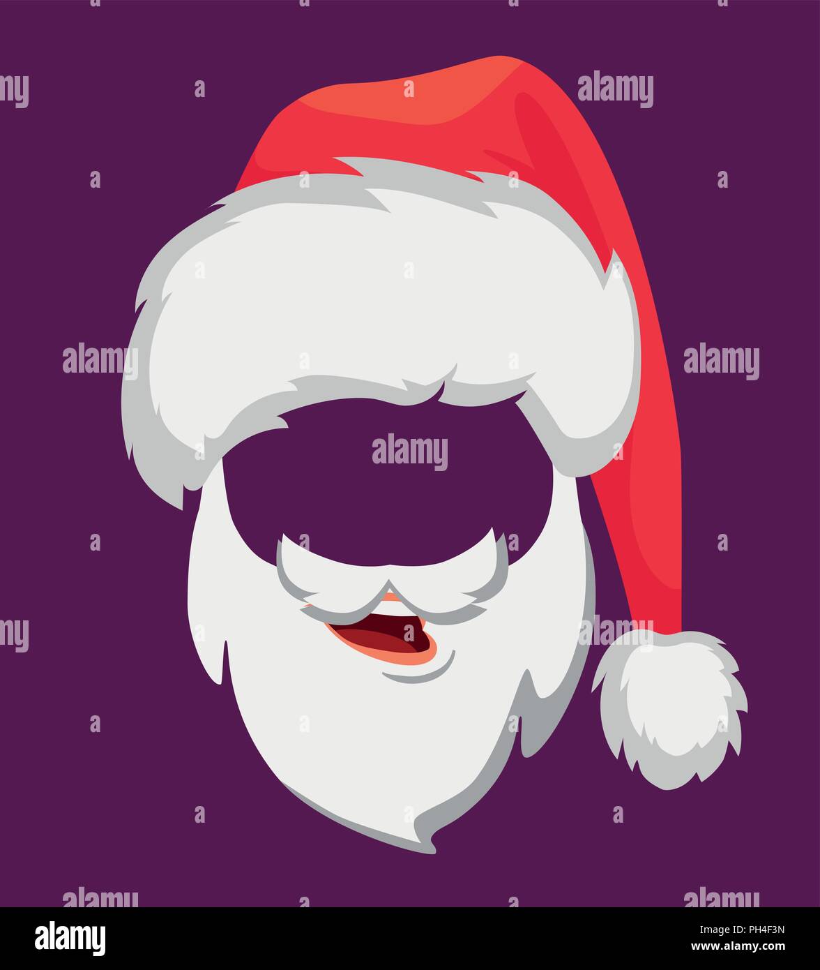 Santa Claus hat and beard. Santa Claus vector illustration Stock Vector ...