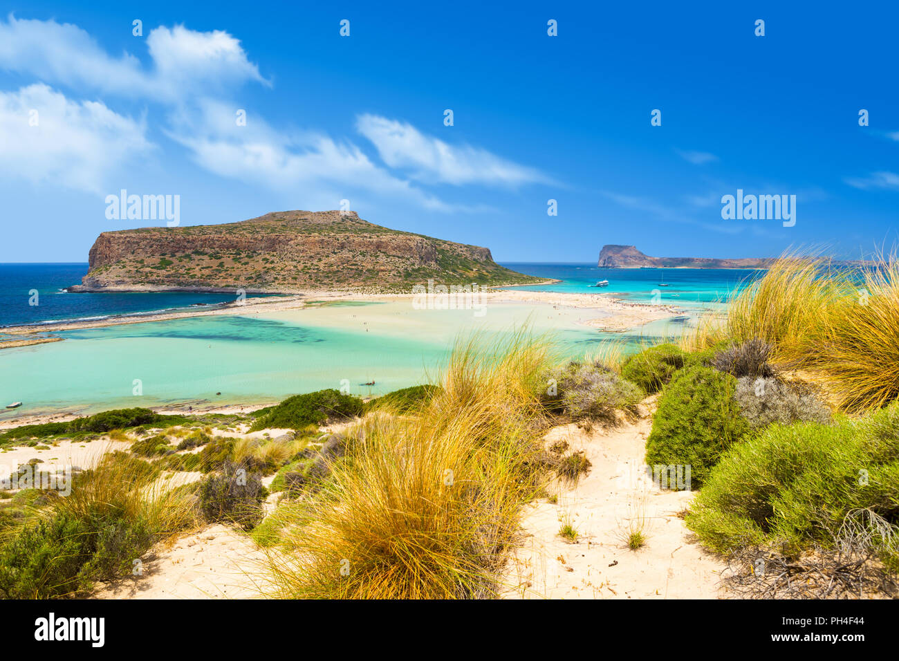 Tropical beach. Balos lagoon on the Crete Island. Greece Stock Photo ...
