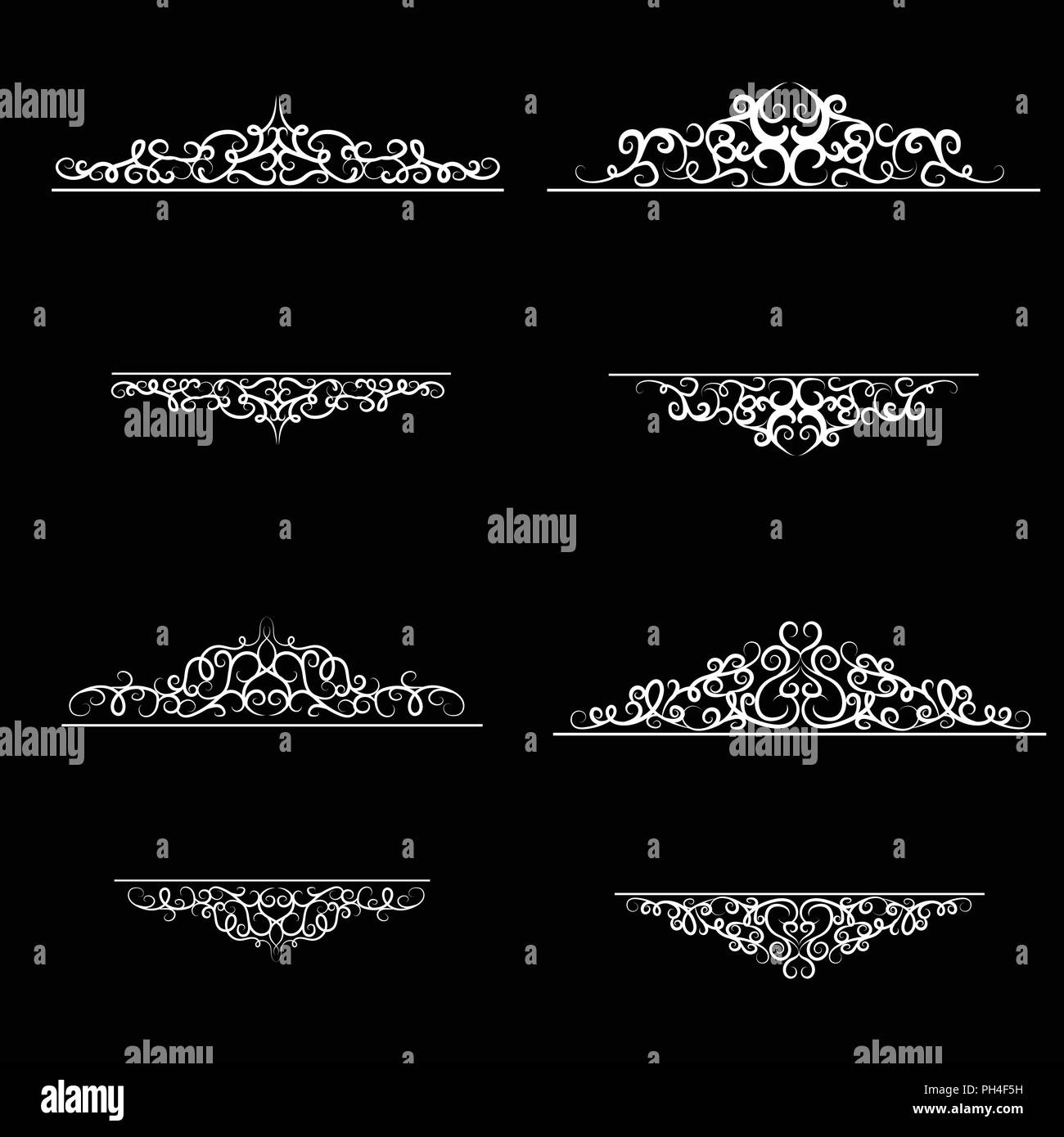 Vintage vector swirl frame set Stock Vector Image & Art - Alamy