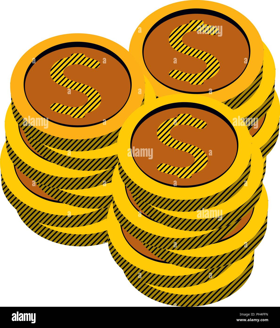 metal dollar coins money currency Stock Vector Image & Art - Alamy