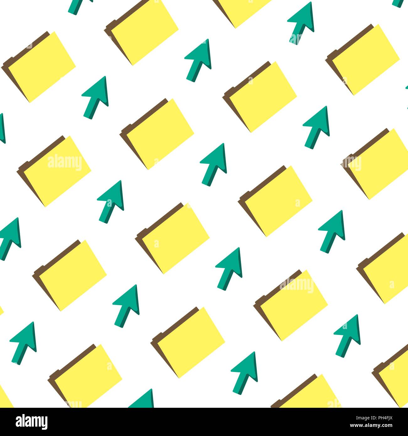 folder file with arrow cursor background Stock Vector Image & Art - Alamy