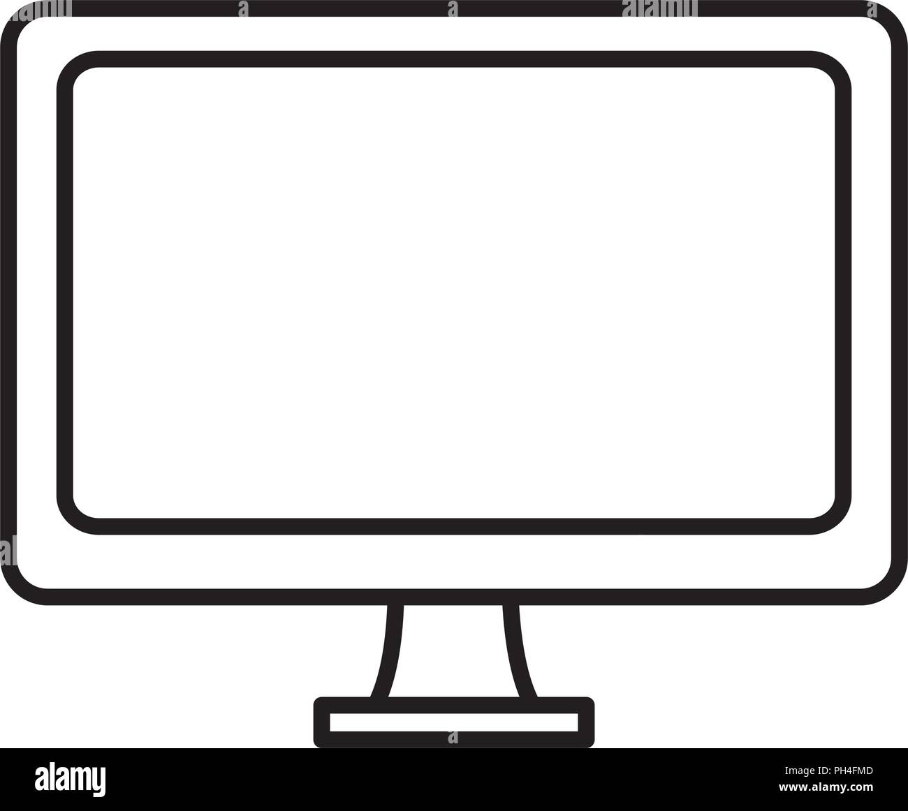 line electronic computer object technology service Stock Vector Image ...