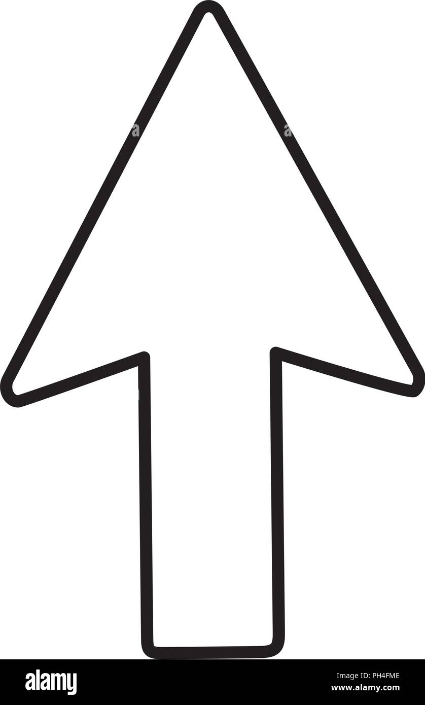 line arrow sign up direction icon Stock Vector Image & Art - Alamy