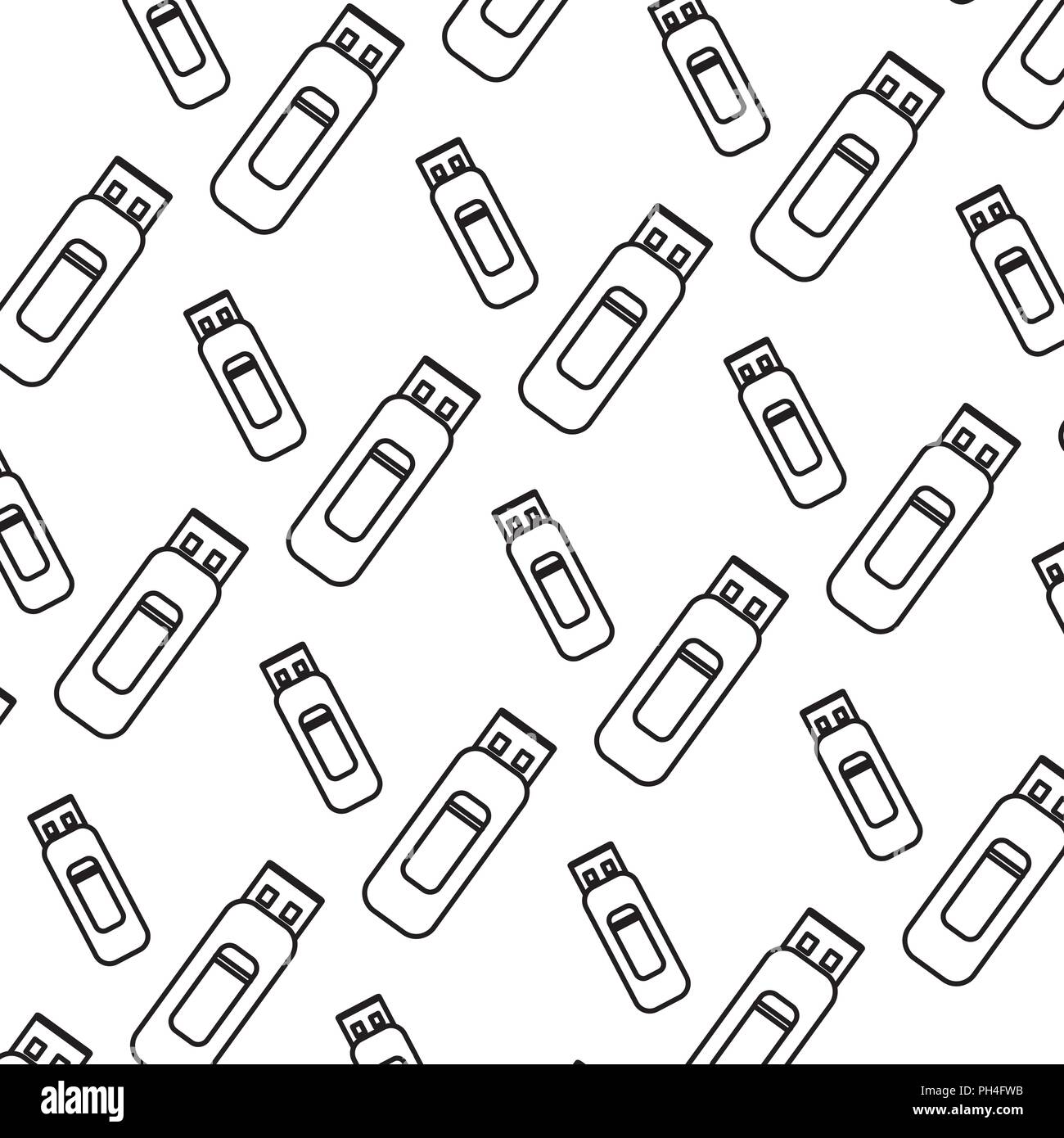 line data usb memory technology background Stock Vector Image & Art - Alamy