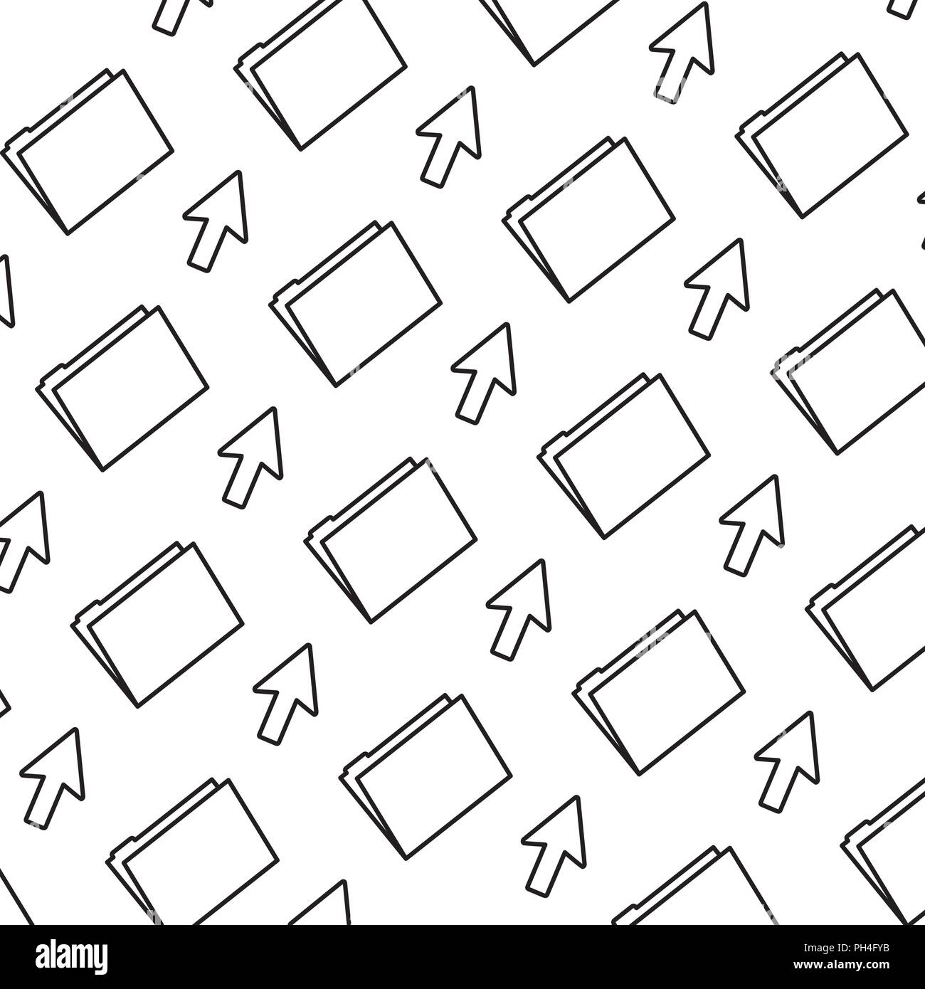 Line folder file arrow Black and White Stock Photos & Images - Alamy