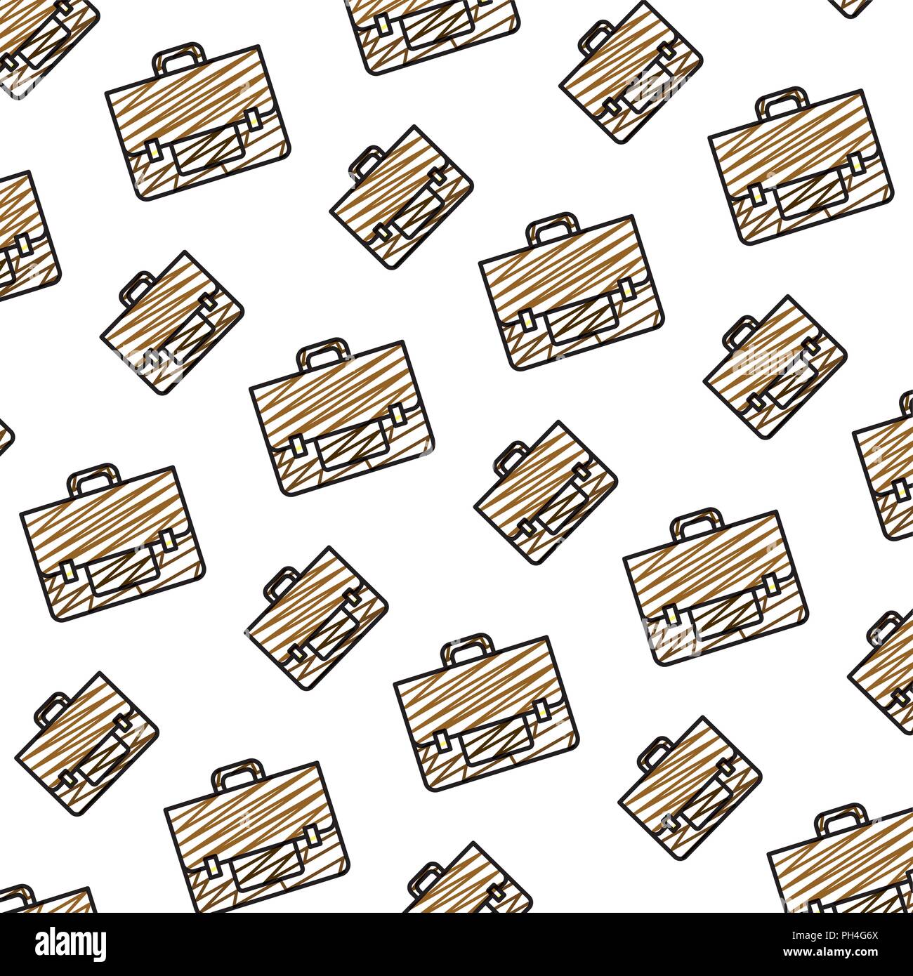 doodle business briefcase object style background Stock Vector Image ...