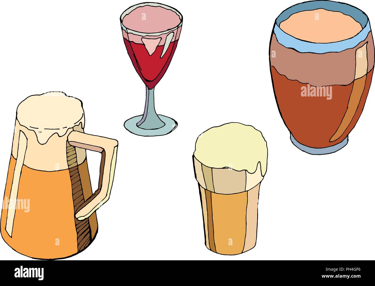 Wheat beer glass on Stock Vector Images - Alamy