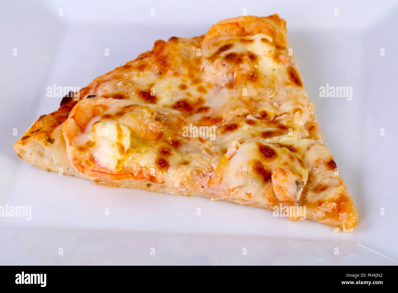 Pizza with prawn and soft cheese Stock Photo - Alamy