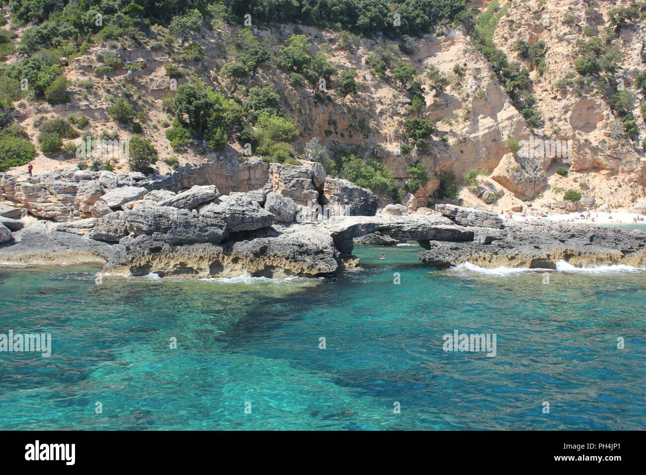 Natural arc in the National Park of the Gulf of Orosei and Gennargentu ...