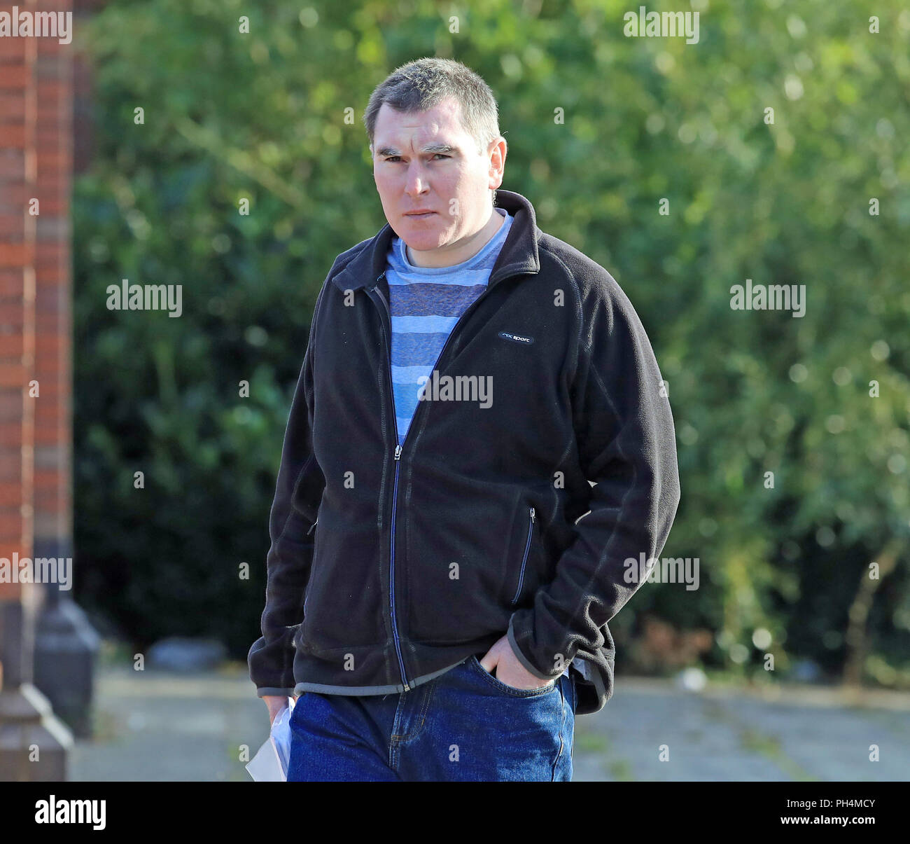 Paul hind arrives at northumberland magistrates court hi-res stock ...