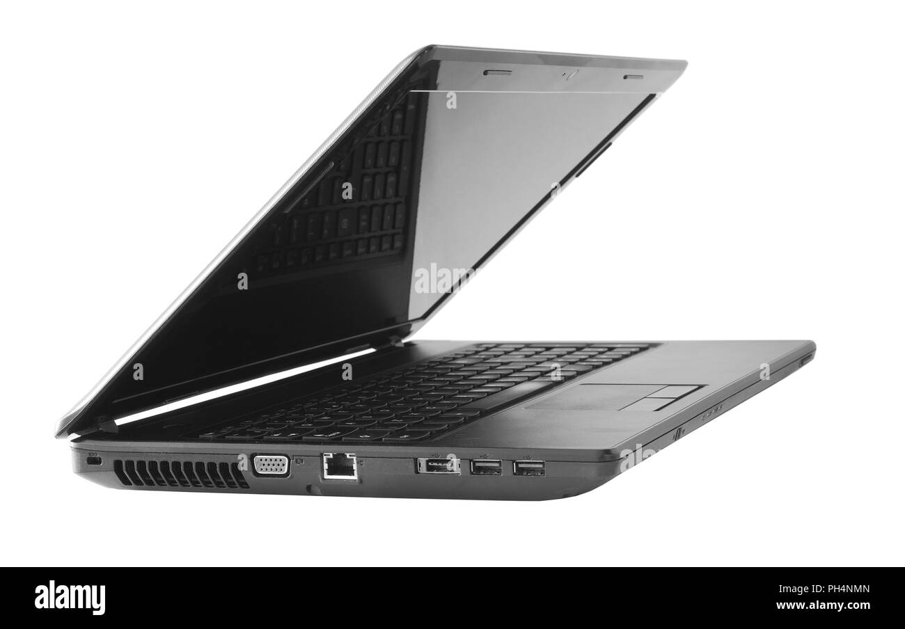 laptop isolated on white background Stock Photo - Alamy