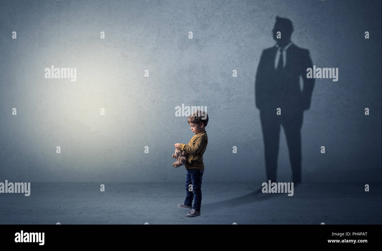 Little boy imagine that he will be businessman and illustrating his ...