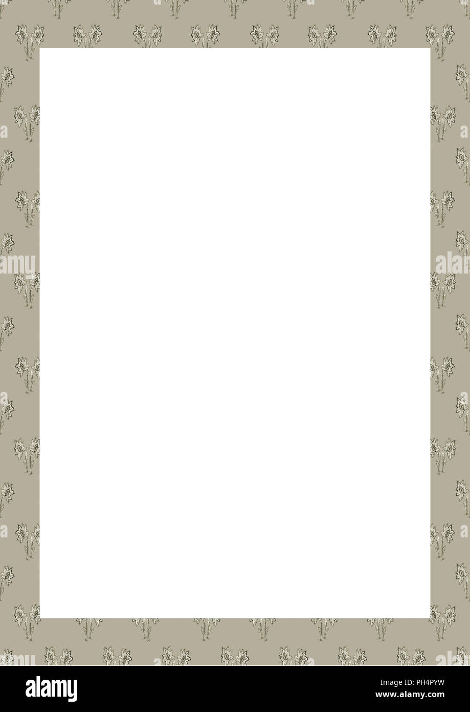 White frame background with decorated design borders Stock Photo - Alamy
