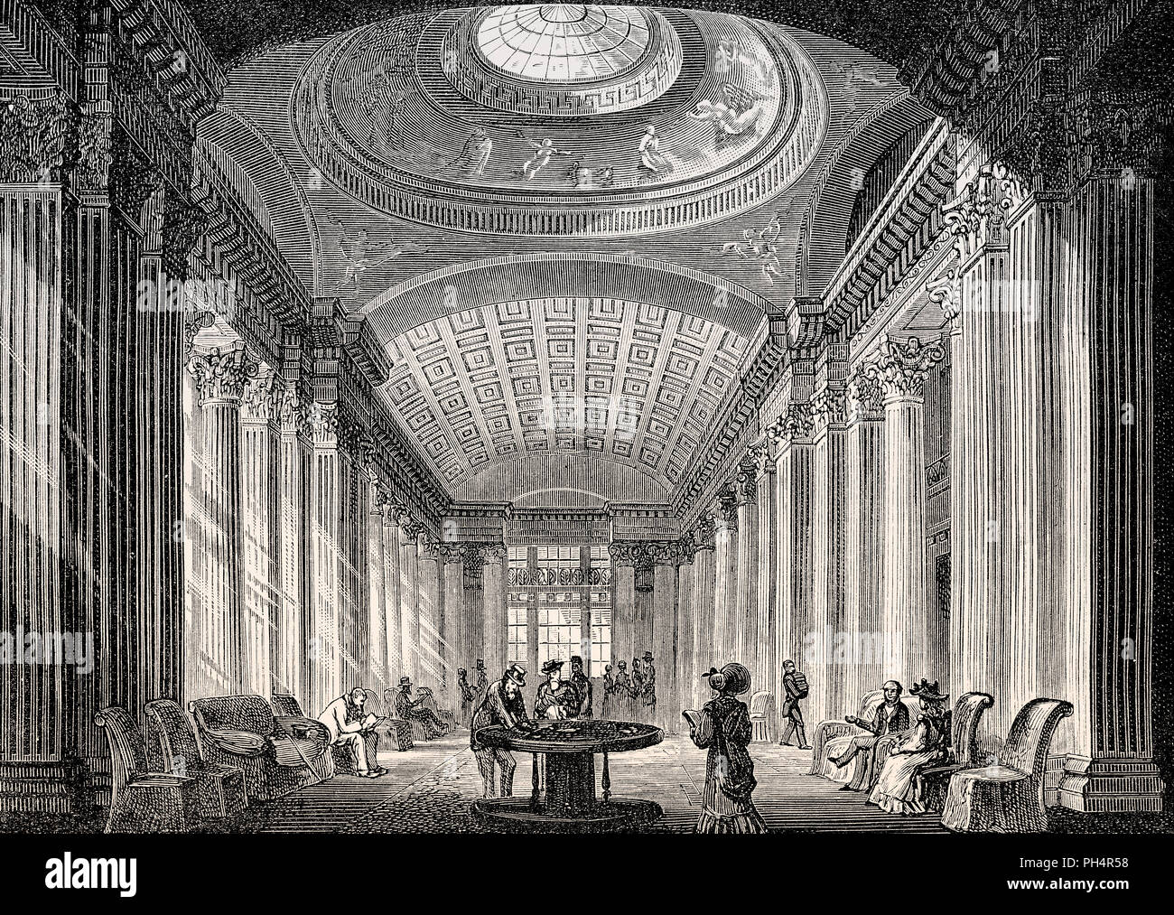 The interiors of the Signet Library, Edinburgh, Scotland, 19th century ...