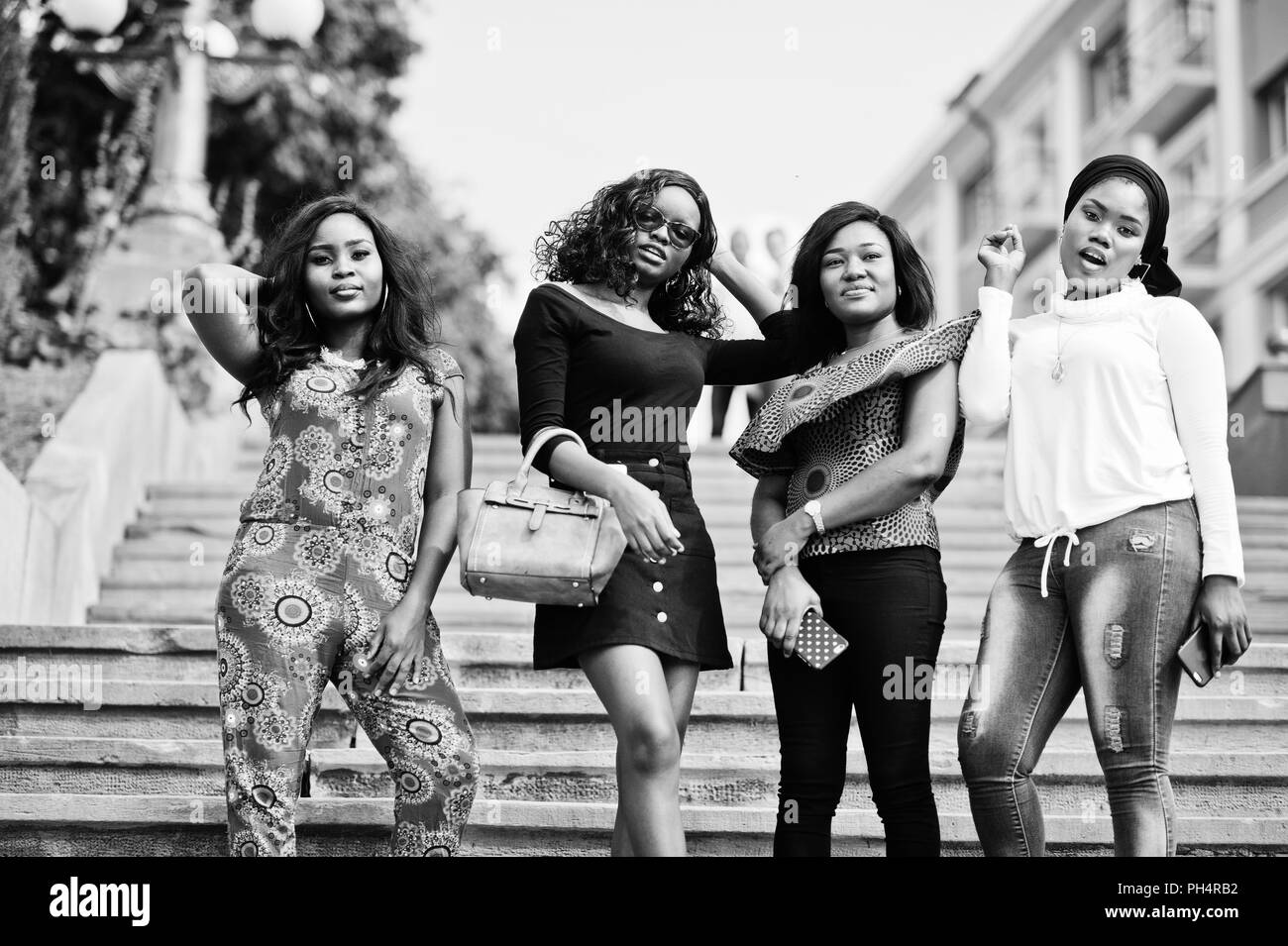 African girls walking Black and White Stock Photos & Images - Alamy